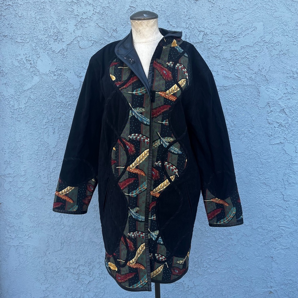 Vintage Quilted Jacket Art To Wear Duster 90s Hippie … - Gem